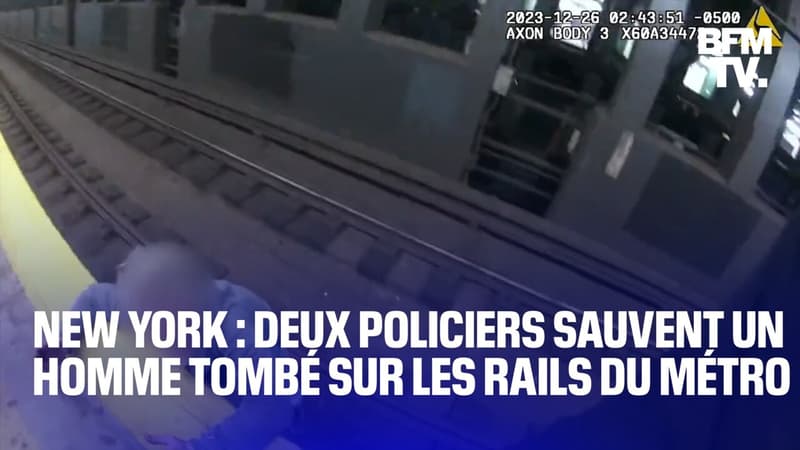 Deux policiers sauvent un homme tombé sur les rails du métro à New York – France Alerte